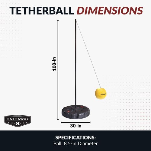 Hathaway Tetherball Set with Fillable Base - Black/Yellow - Premier ...